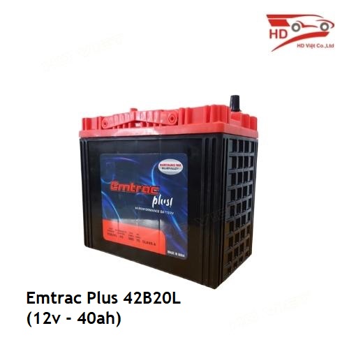 Bình Ắc Quy tốt nhất dành cho xe ô tô Honda Brio - Emtrac Plus